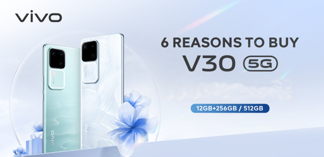 vivo V30 5G (12GB+12GB Extended RAM + 256GB/512GB ) 50MP AF Group Selfie l 5000mAh+80W🎁vivo ...