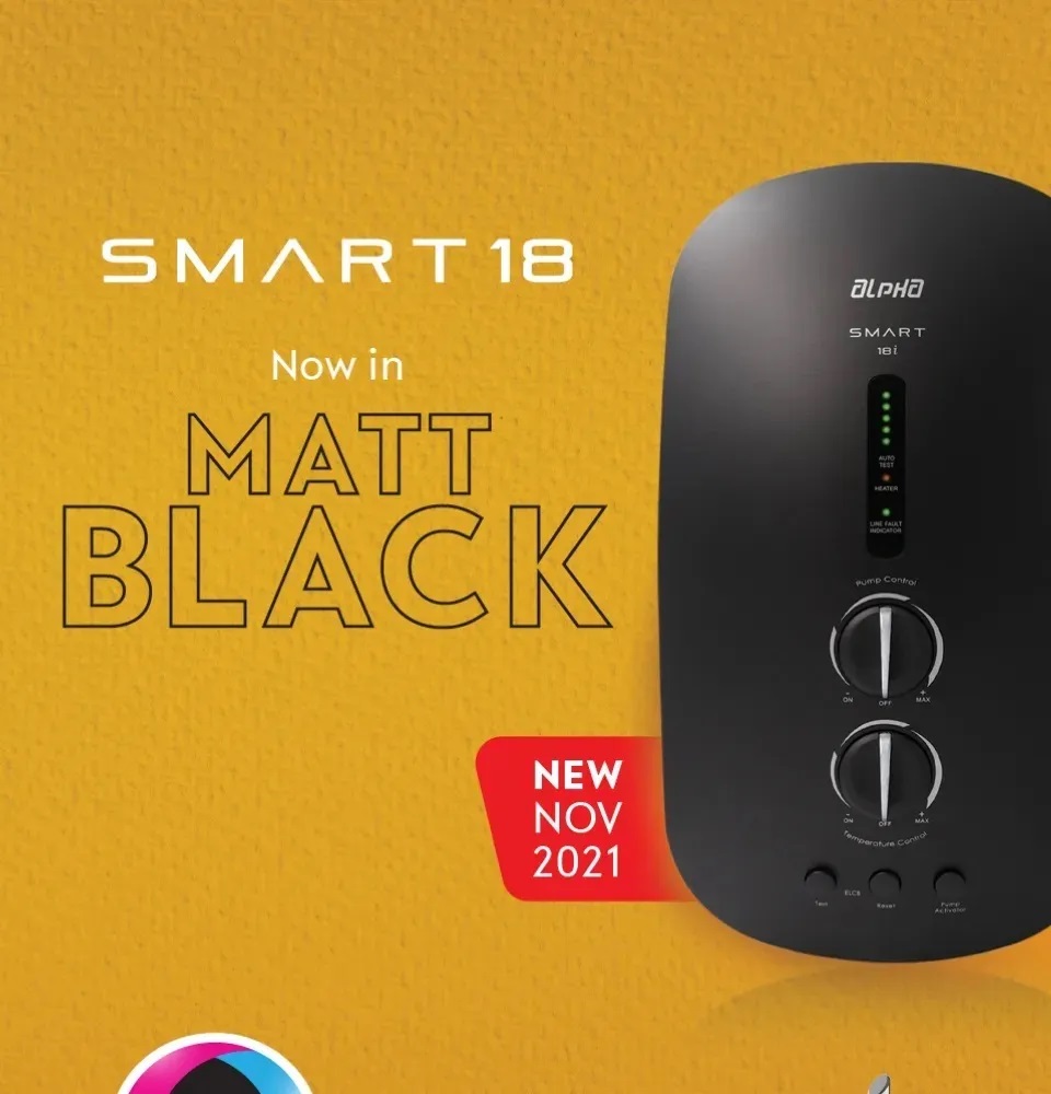 [Free Gift] Alpha Smart 18E Water Heater With ELCB Auto Test Rain ...