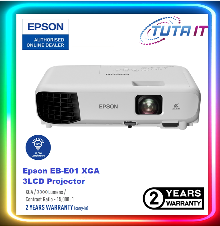 Epson EB-E01 / EB-E10 XGA 3LCD Projector(EB-E01)-Replacement For EB-E10 ...