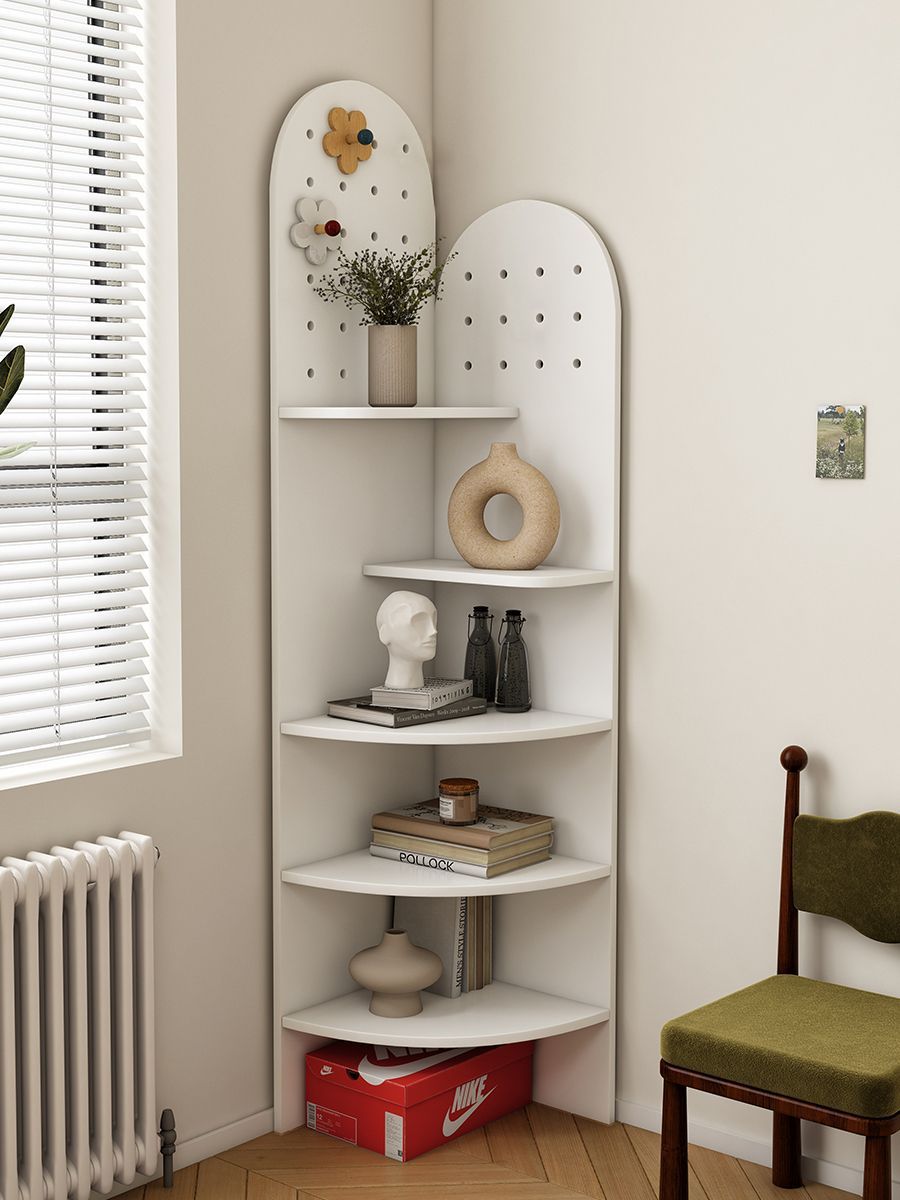 Solid wood shelf living room wall corner cabinet home corner Multi ...
