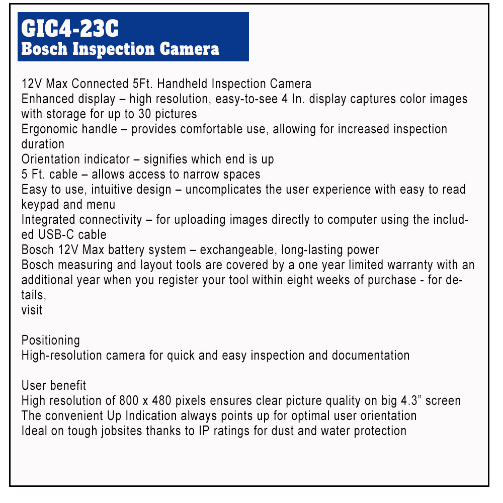 BOSCH GIC5-27C or GIC4-23C INSPECTION CAMERA / ENDOSCOPE | Shopee Malaysia