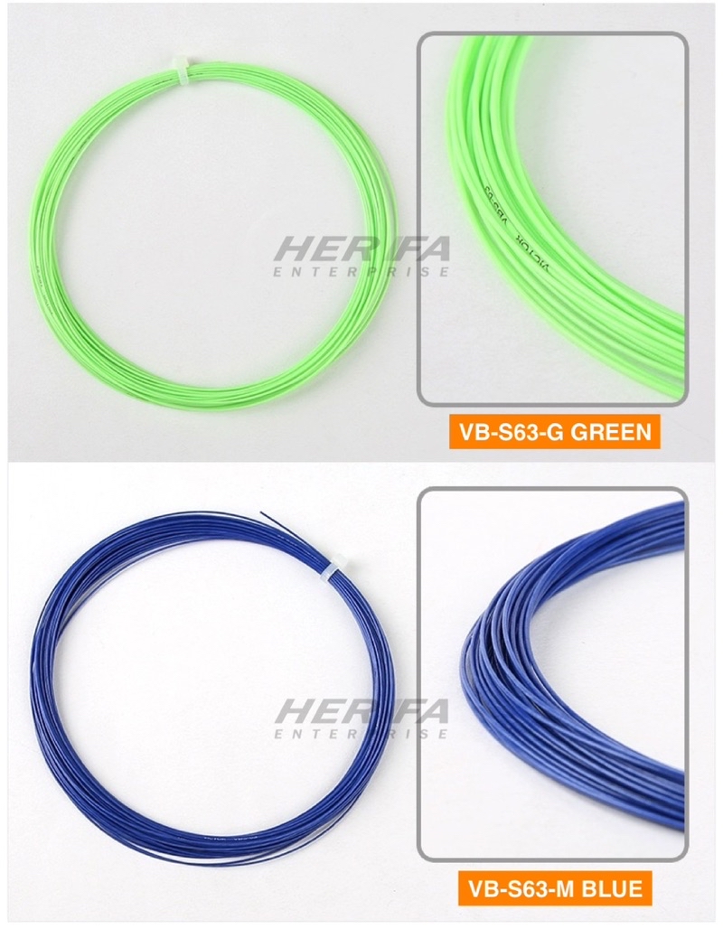 VICTOR VBS-63 Badminton String 100%ORIGINAL Made in Japan 7colour Tali ...