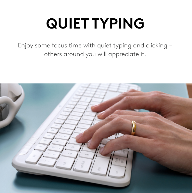 Logitech K950 Signature Slim Wireless Keyboard, Sleek Design, Switch ...