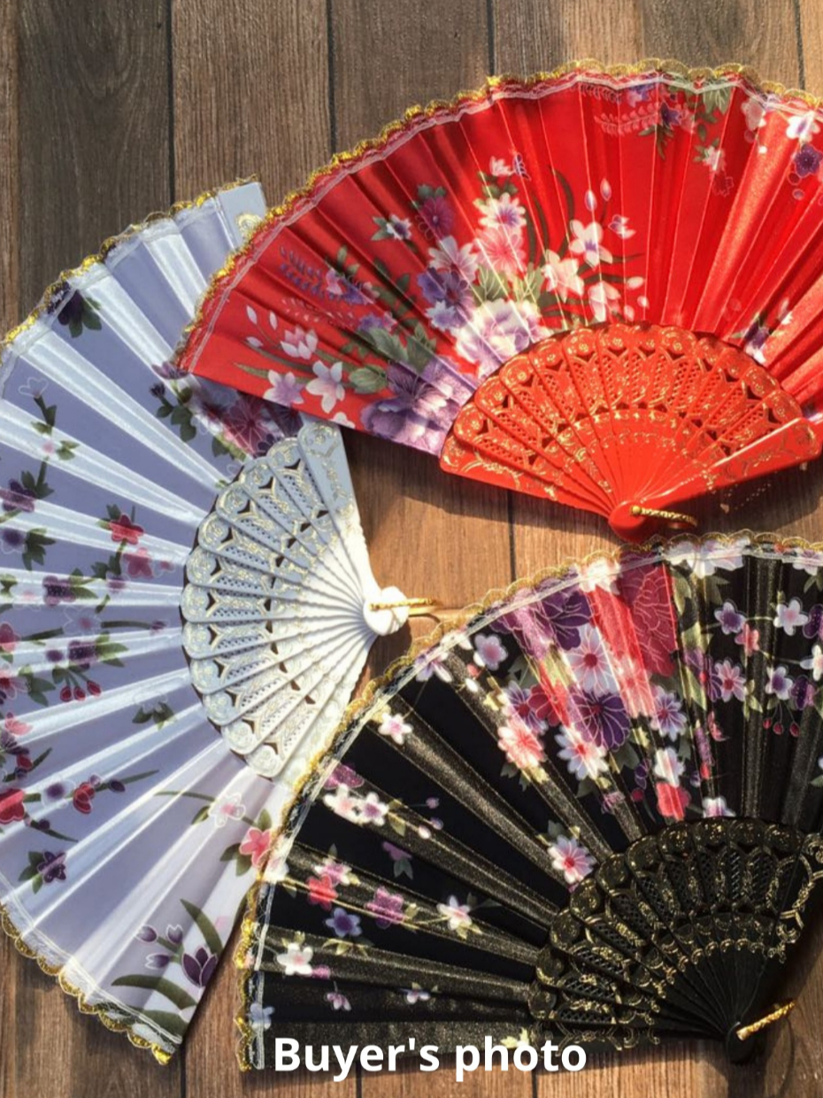 Elegant Chinese Foldable Hand Fan - Unique Floral Design | Kipas Tangan ...