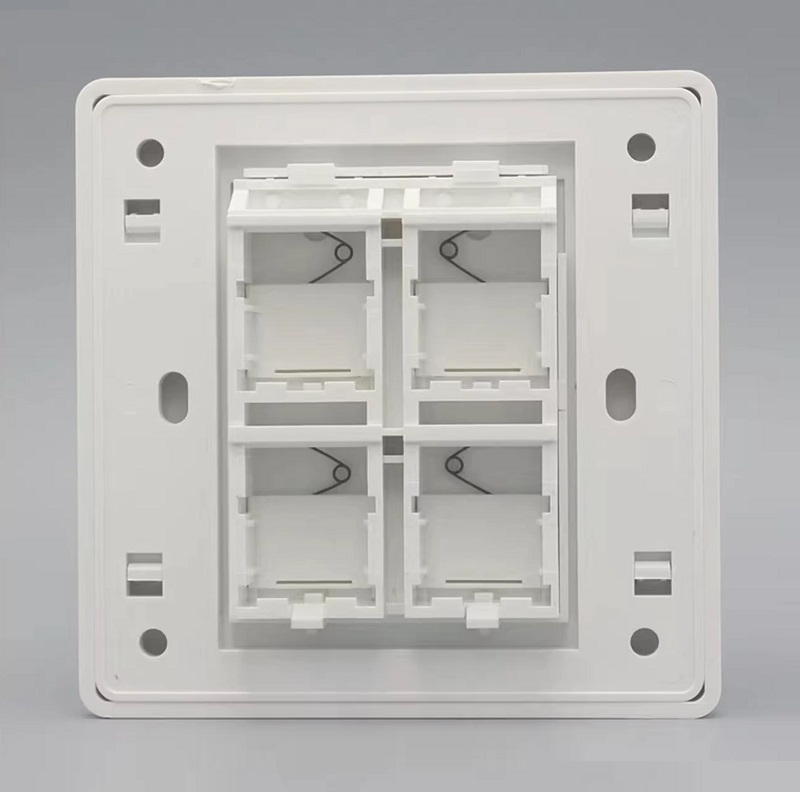RJ45 Cat5e Cat6 1/2/3/4Ports Faceplate Data Wall Socket Outlet ...