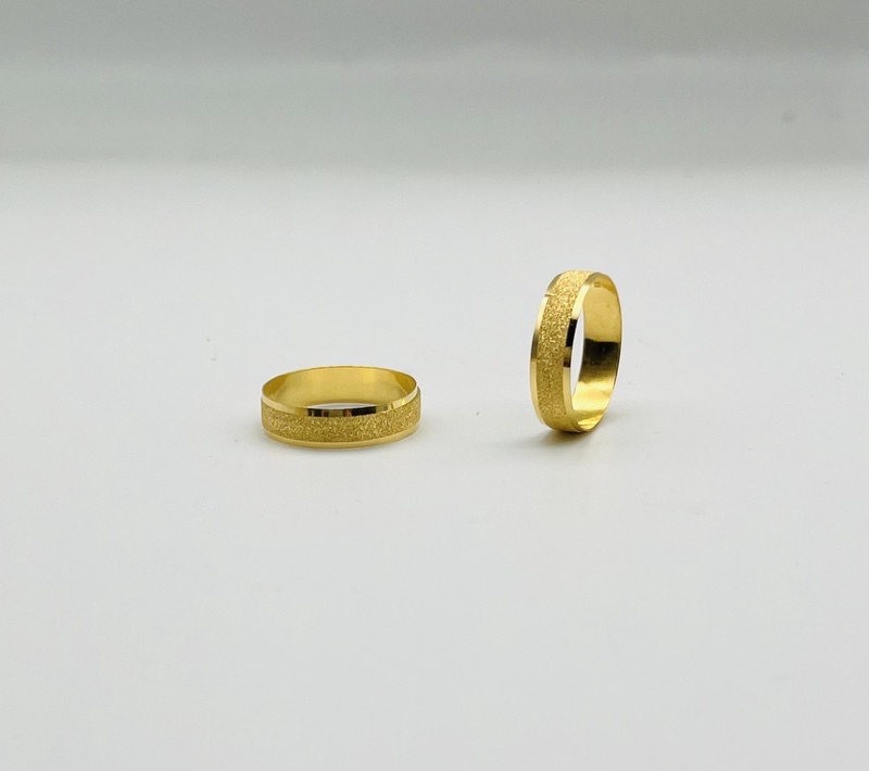 Youloong Cincin Belah Rotah Pasir design EMAS916/ Sandy Round Ring ...