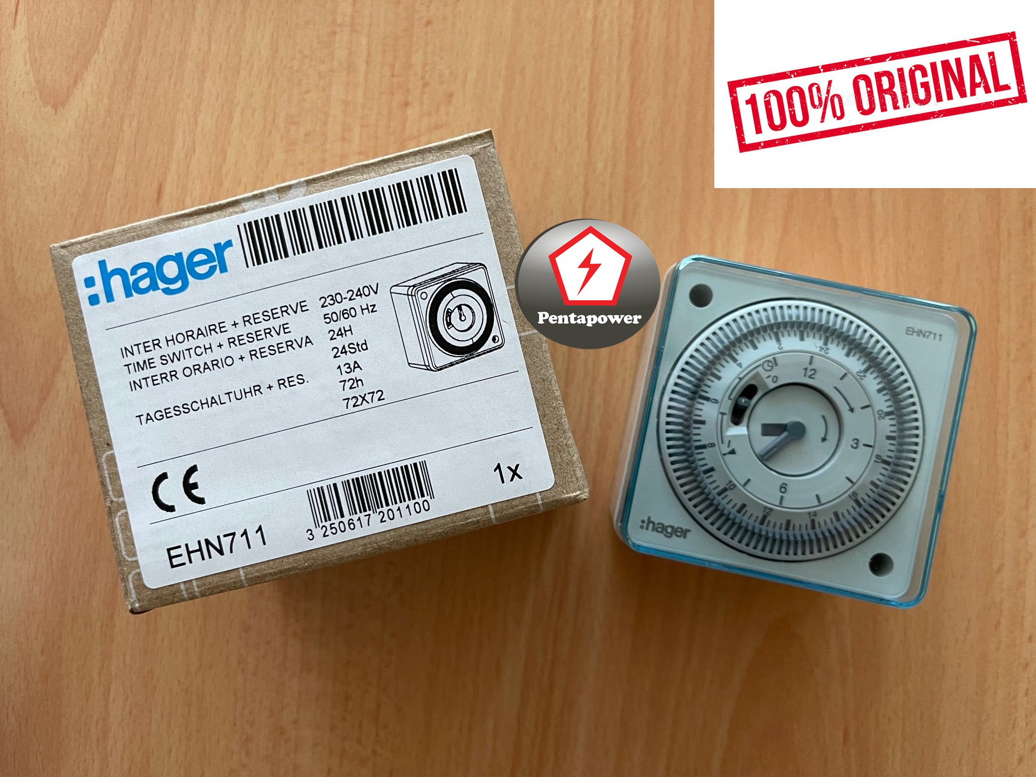HAGER TIMER EHN711 24 HOURS TIMER Analogue Time Switches ( NEW MODEL ...