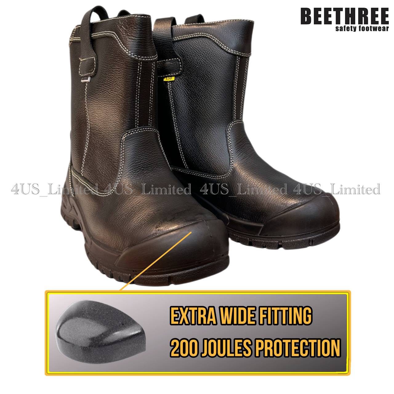 BEETHREE BT-8834 Pull-Up Boot 9.5" High Cut Safety Boots (SIRIM ...
