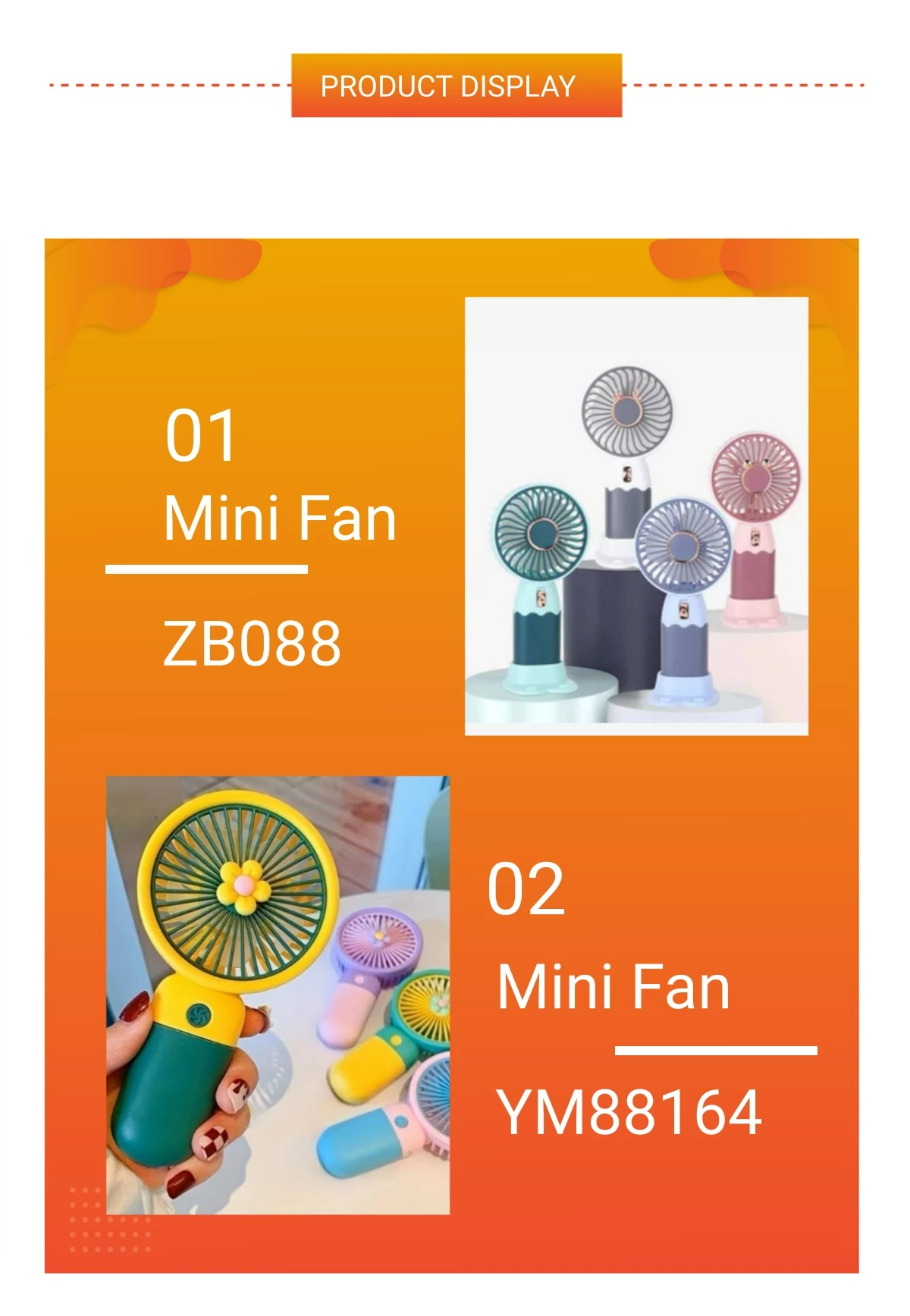 ZB088 Portable Rechargeable Mini Desktop Handheld Fan / 3 Speed ...