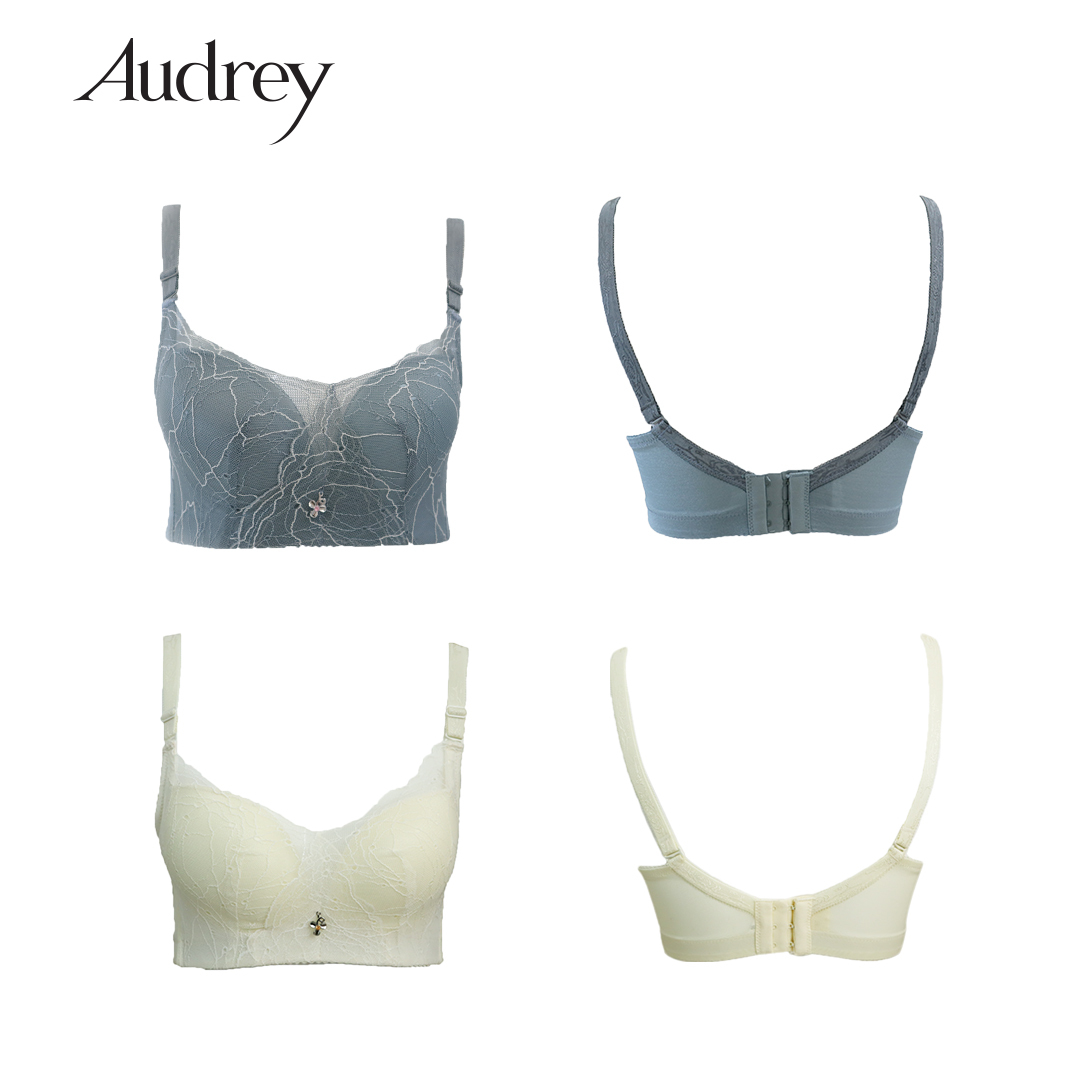Audrey Style Wireless 5/8 Cup Push Up Moulded Bra - C Cup Size 73-8200 ...