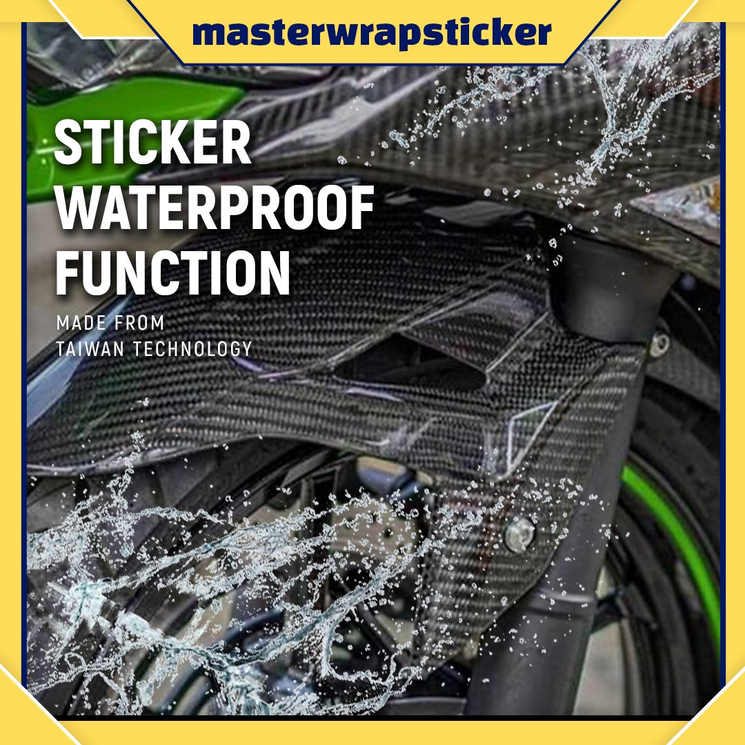 PREMIUM CARBON FIBER STICKER MOTOR(152CM-90CM)stiker moto TAHAN PANAS ...