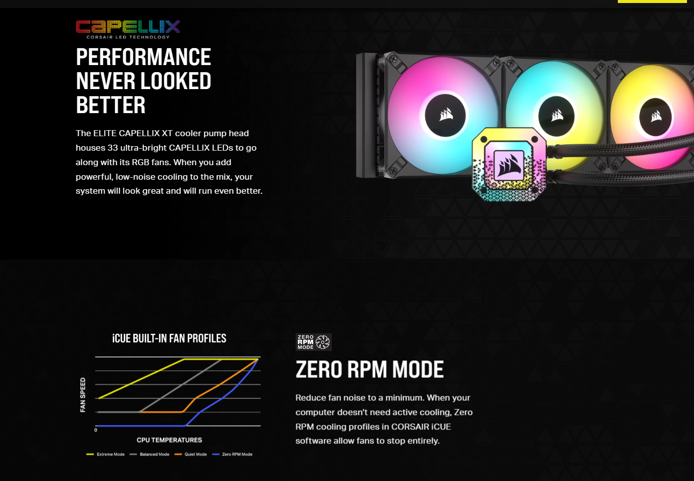 CORSAIR iCUE ELITE CAPELLIX XT Series RGB Liquid CPU Cooler - White ...