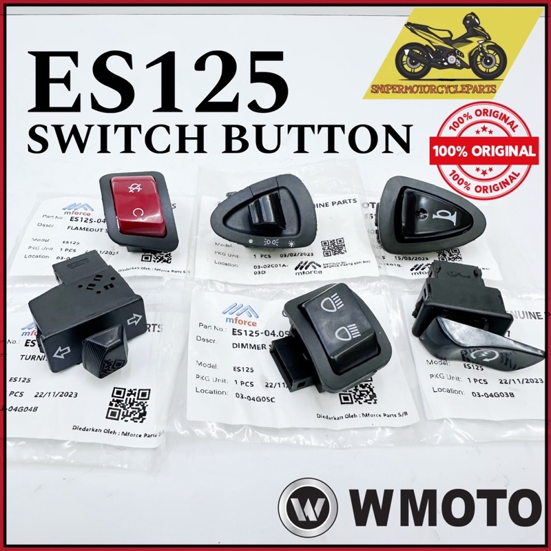 [100% ORI] WMOTO ES125 ES HANDLE SWITCH BUTTON STARTER HORN LAMP SIGNAL ...