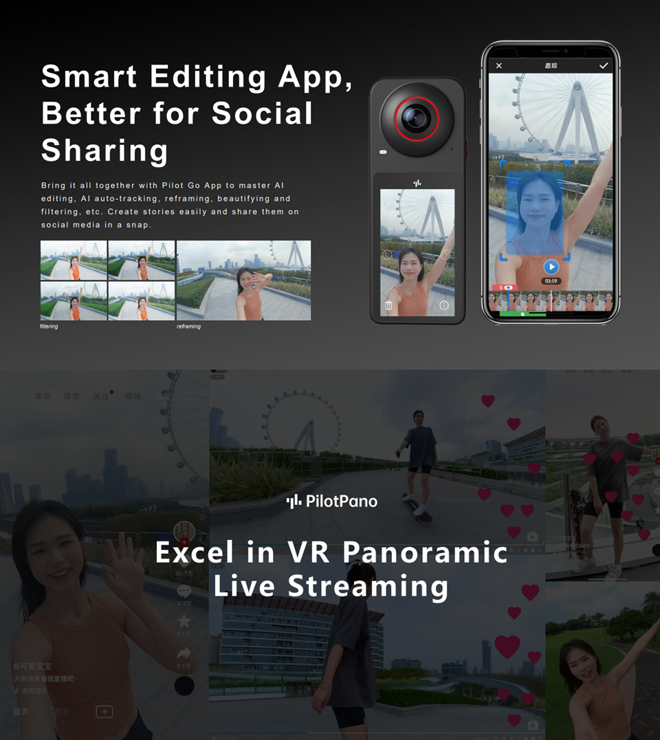 PanoX PilotPano-5.7K 360° AI Camera | Shopee Malaysia