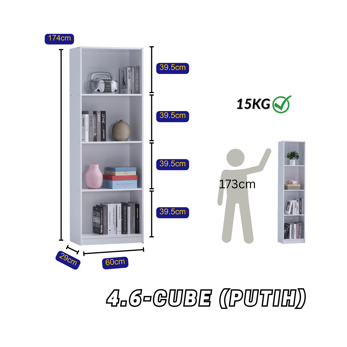🚚 FREE DELIVERY Almari Buku Tinggi 173cm | Rak Buku 8 Rak | Book Shelf ...