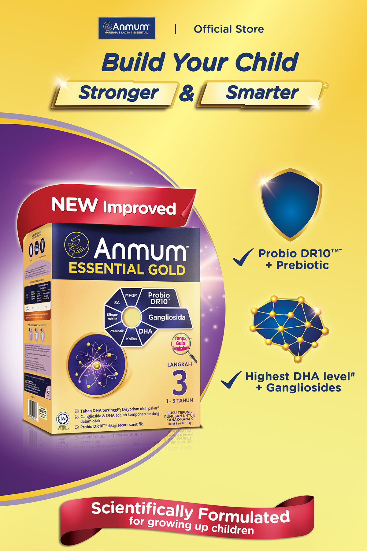 ANMUM Essential Gold Step 3 Children Formula Milk Powder (1 - 3 Years ...