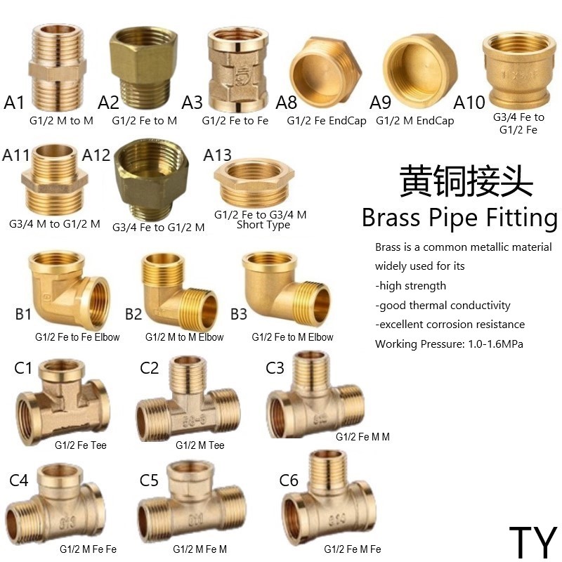 Pemasangan paip air tembaga Brass Water Pipe Fitting 304 Stainless ...