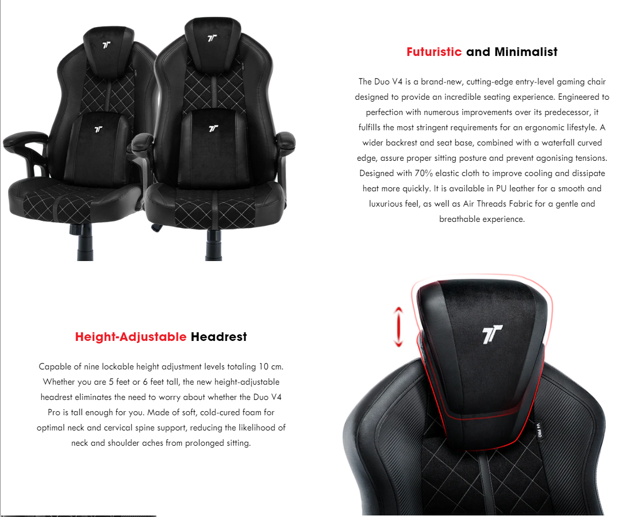 PRE-ORDER TTRacing DUO V4 PRO / V4 / V3 Leather Fabric Air Threads ...