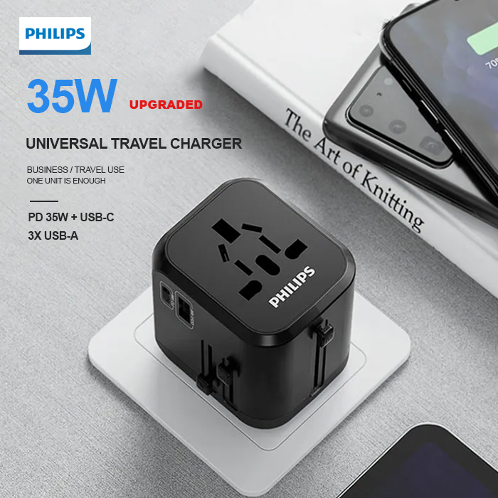 Philips Travel Adapter Universal SPS1004B/93 Plug Converter UK CN EU ...