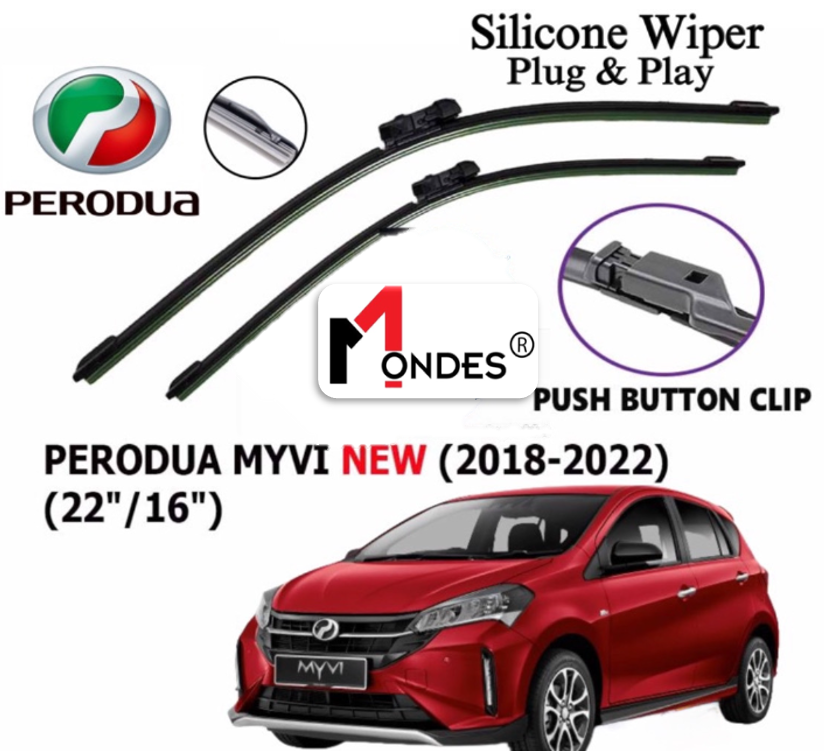 (2pcs) OEM Wiper for PERODUA MYVI 2018-2024 Persona 2016 X50 X70 X90 ...