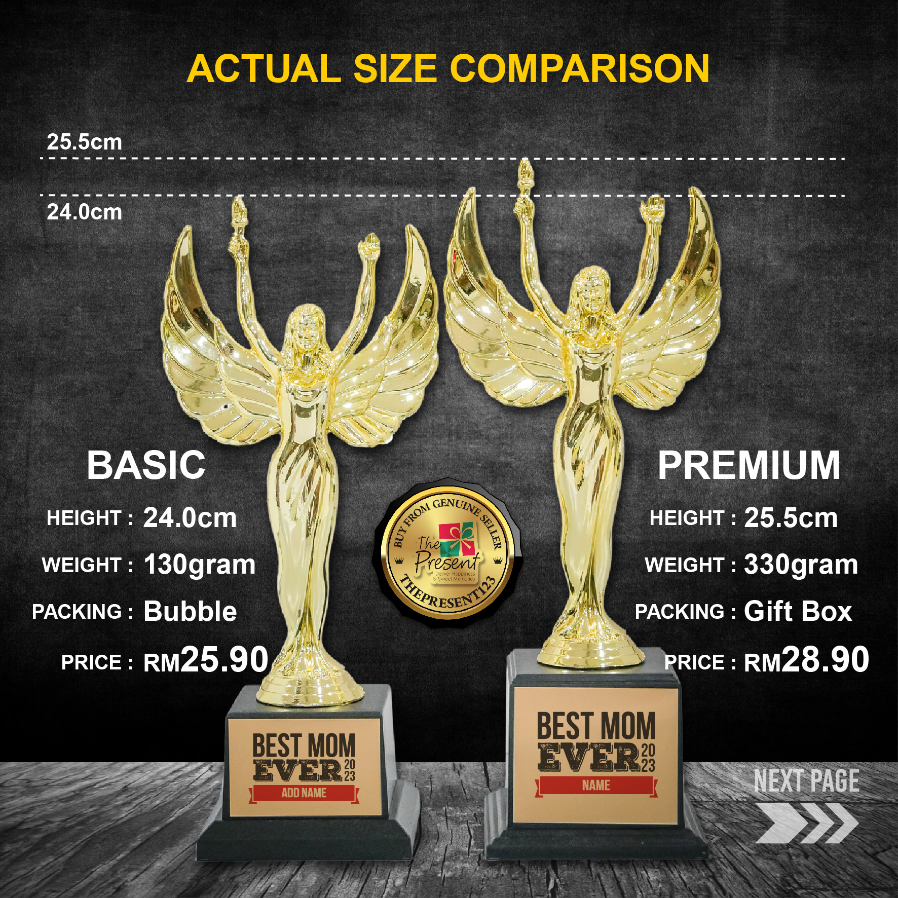 👼 Guardian Angel Award Trophy - Custom Name Gold-Color Aluminum Plate ...