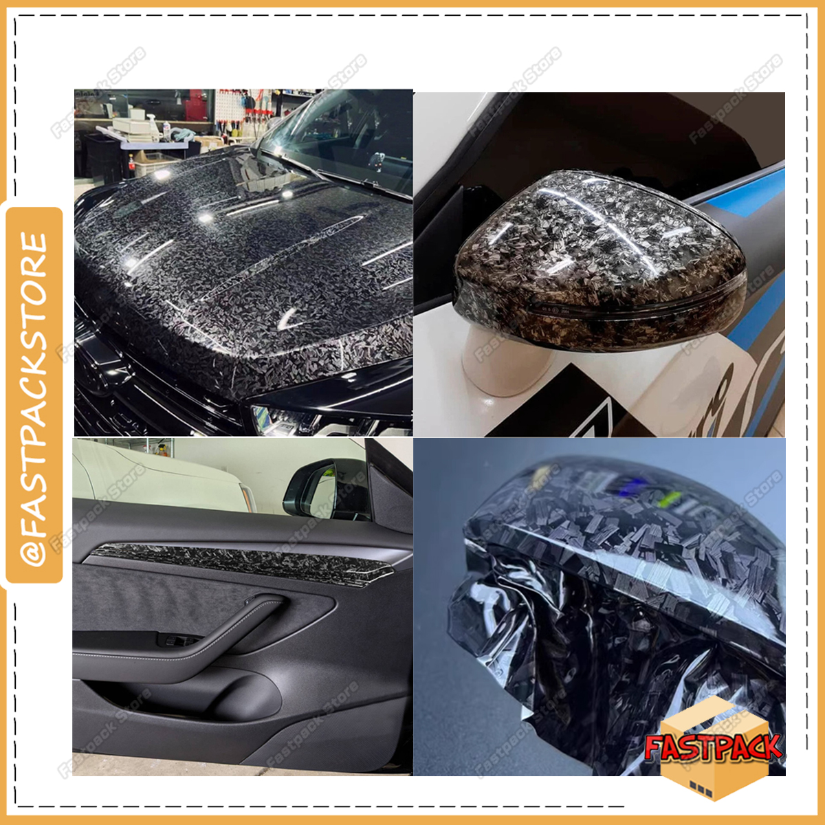 10-70cm High Quality PET Forged Carbon Sticker Vinyl Wrap Film Adhesive ...