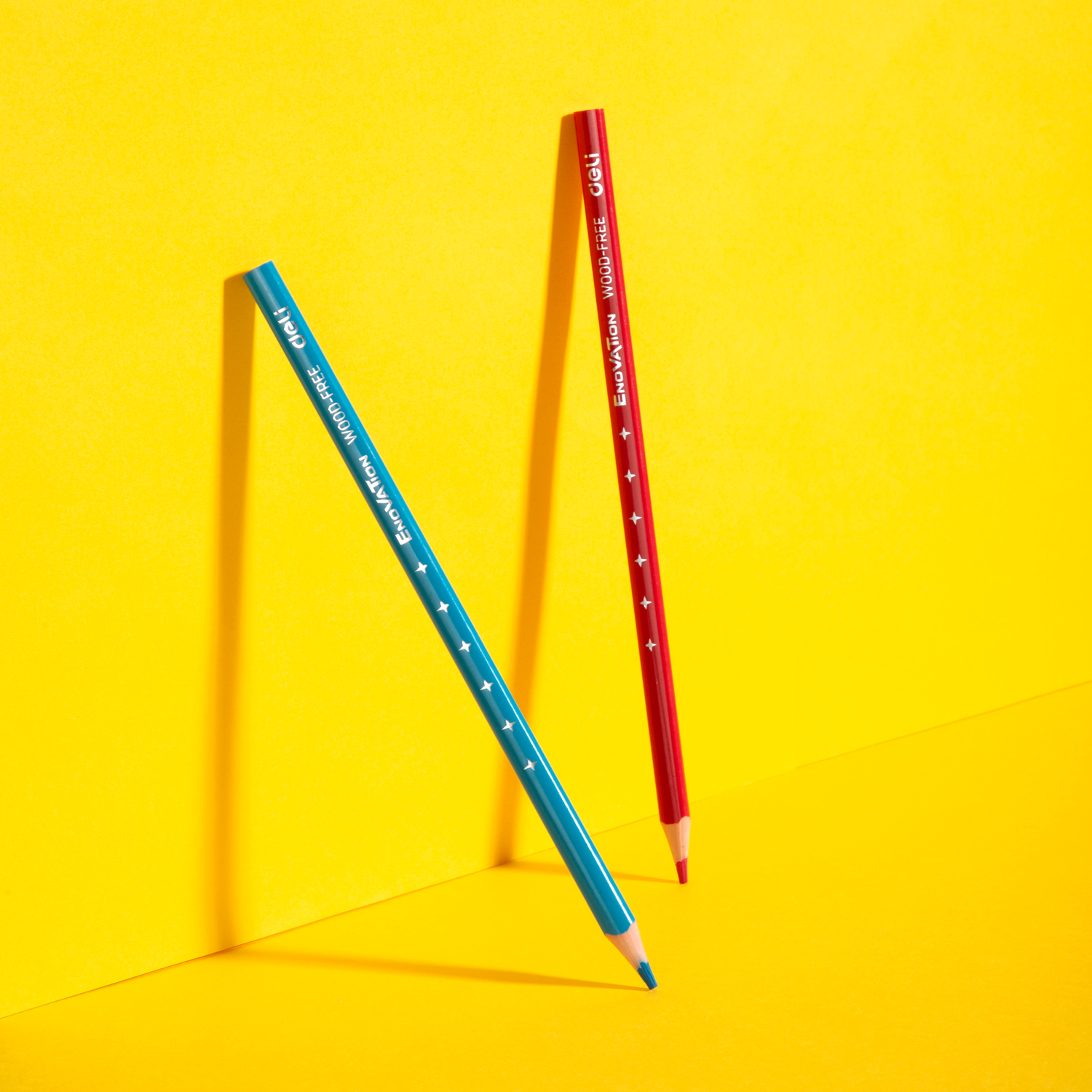 Deli ENOVATION Colour Pencil Wood-Free (12/18/24 Colors) Pensel Warna ...