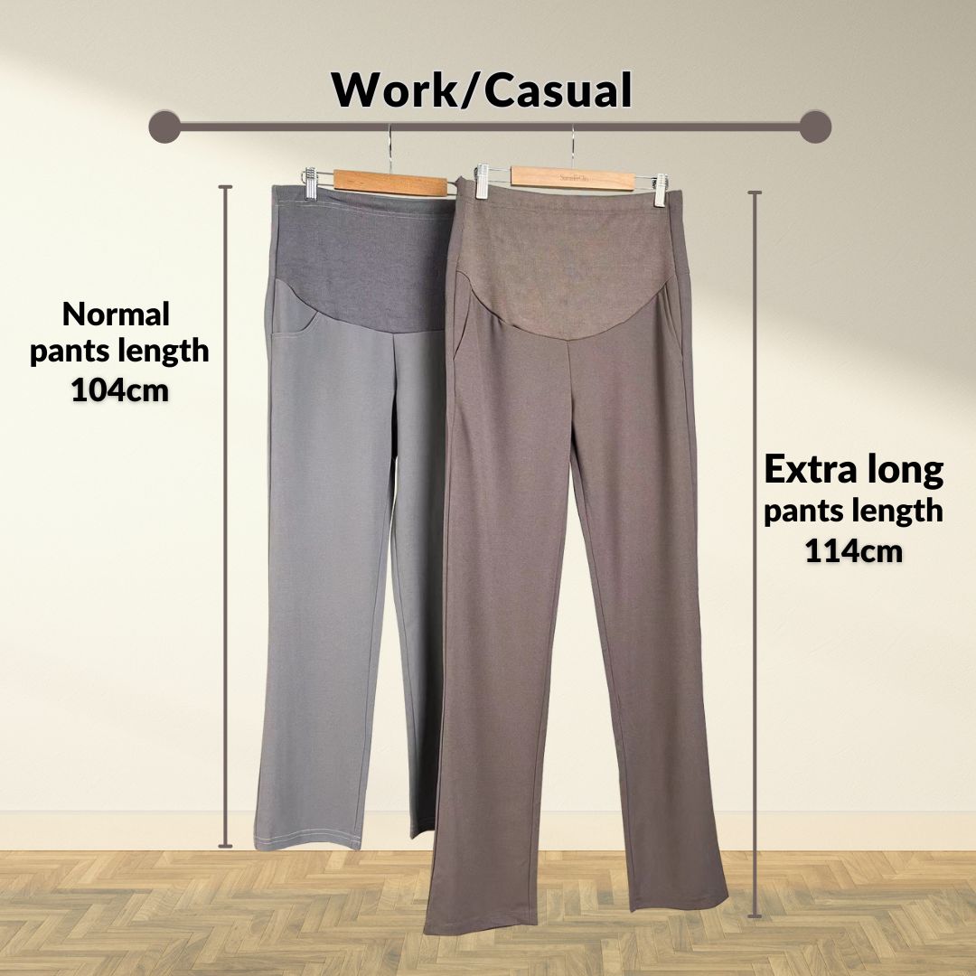 SUMMERGLITZ MATERNITY PANTS IRONLESS TALL VERSION STRAIGHT CUT WORK ...
