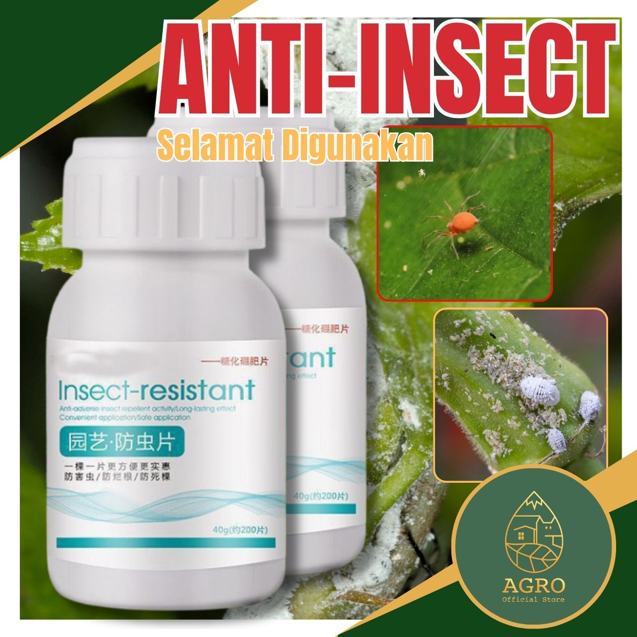 Plant Insect Resistant Tablets 40g Racun Serangga Gardening Insect ...