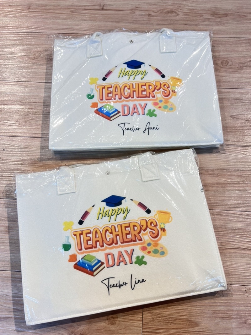 HADIAH HARI GURU / Teacher Gift Present Teacher's Day Tote Beg Felt Bag ...