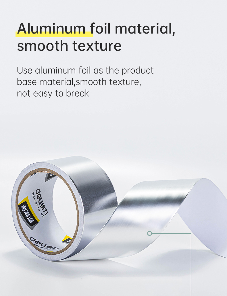 Deli Aluminium Foil Tape Strong Adhesive Waterproof Heat Resistant Duct ...