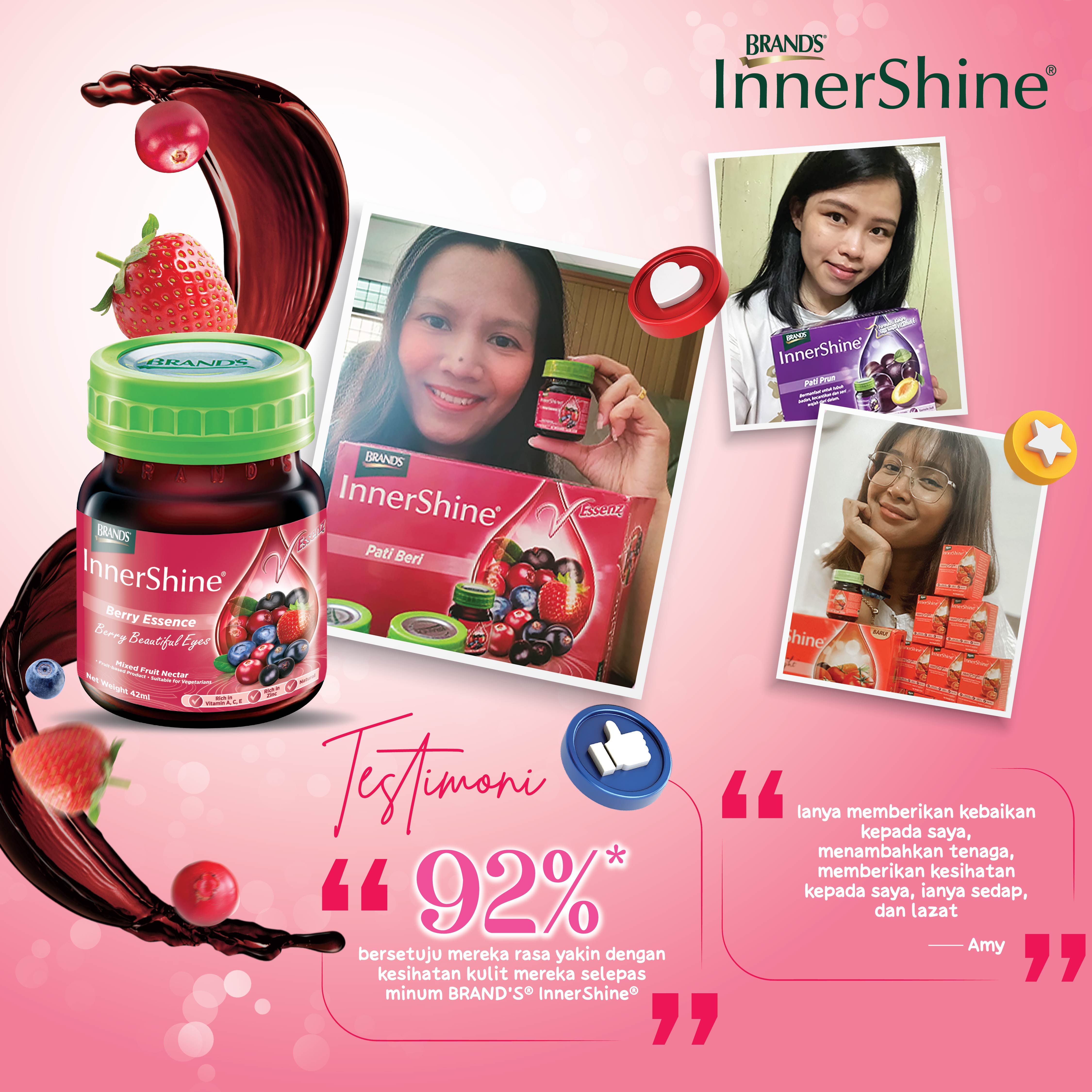 BRAND'S InnerShine Berry Essence 12's (42ml) 2 packs (For Younger ...