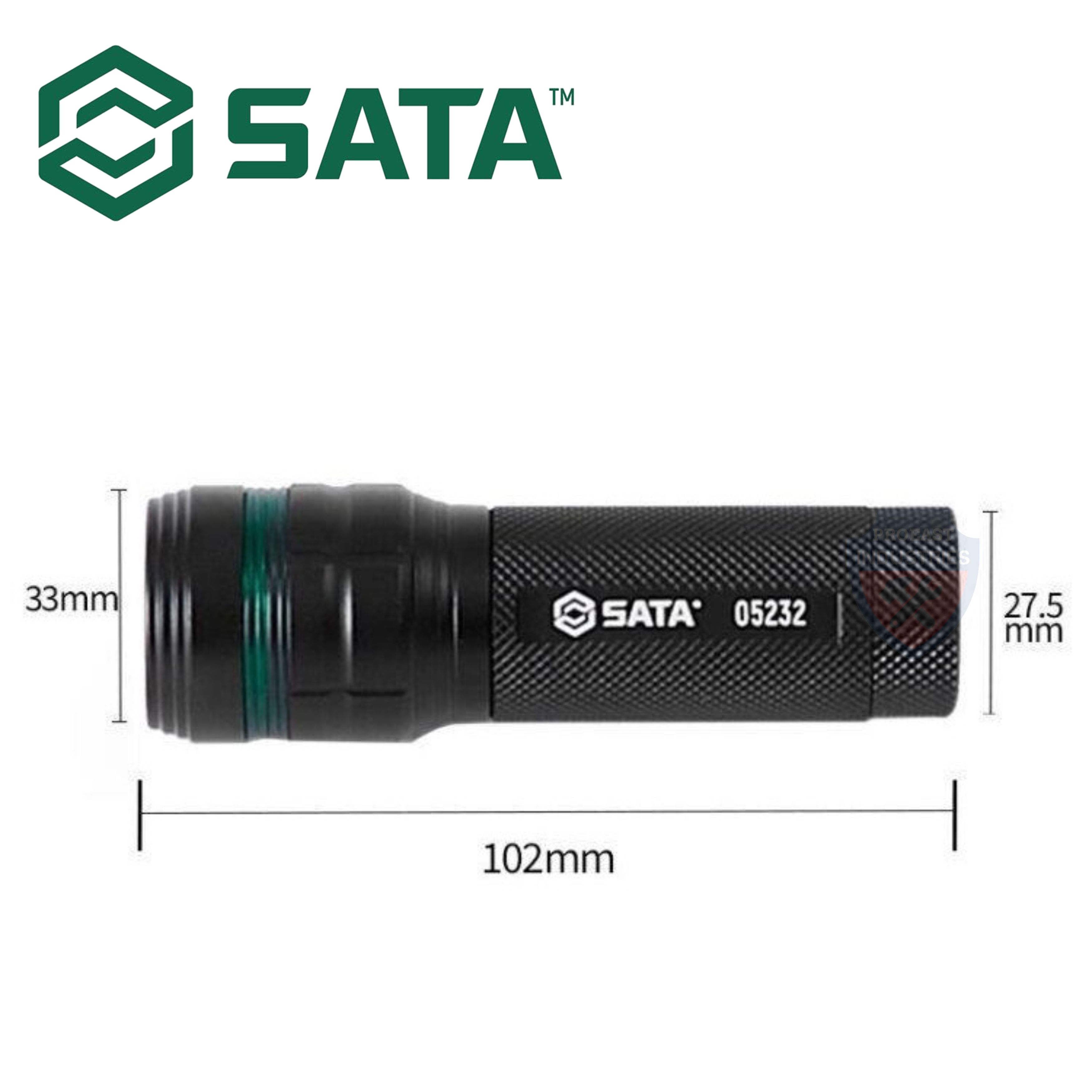SATA 05232 Adjustable Focused Flashlight with 3 x AAA Batteries ...