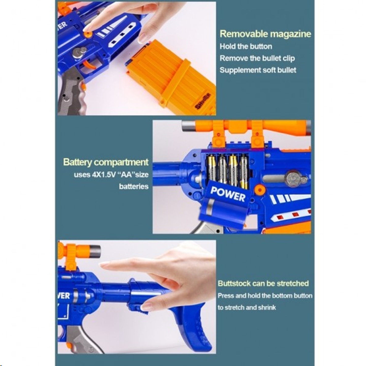 Soft Bullet Gun Blaster For Kid Or Adults /pistol peluru lembut ...