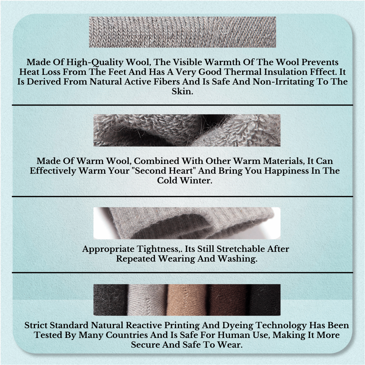 Hitchie Thick Cotton Wool Cashmere Socks Winter Warm Travel Stokin ...