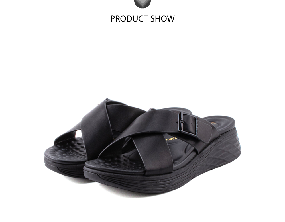 LARRIE Kasut Perempuan Natalie Buckle Slip On Selipar - L82407-KT01SV ...