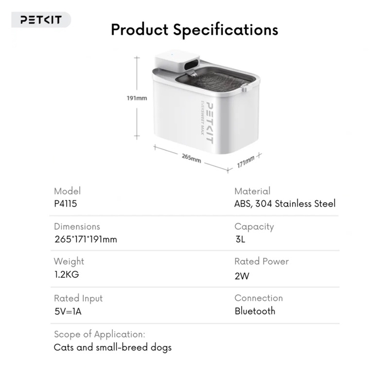 [MY Authorized] PETKIT EVERSWEET MAX Smart Pet Drinking Cat Fountain Automatic Automatik Bekas ...