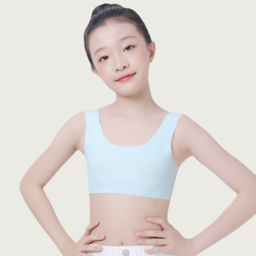 [🇲🇾Ready Stock] Bubblerie Ice Silk Young Kids Girl Seamless Latex Bra ...