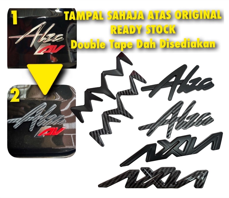 emblem myvi gen3 alza baru axia baru pnp tak perlu buka yang asal hitam ...