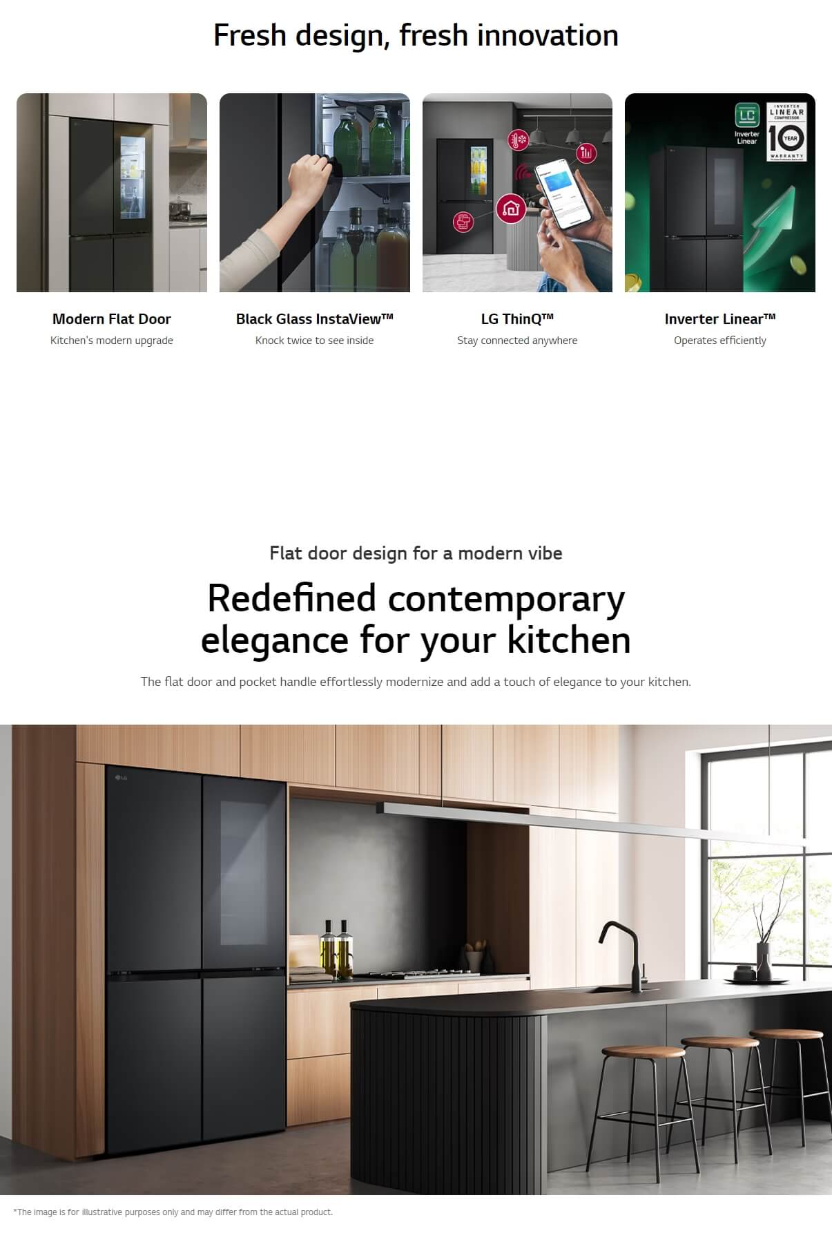 [Klang Valley Delivery Only] LG GC-V24FFCHB 4 Doors Fridge 601L French ...