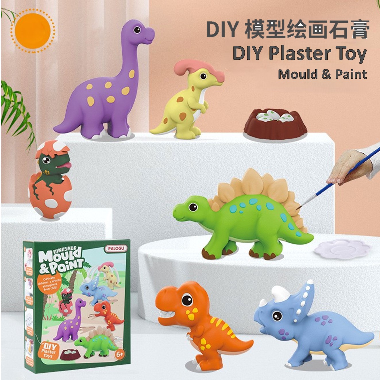 TT24 Creative DIY Plaster Toy Mould & Paint Coloring doll Painting ...