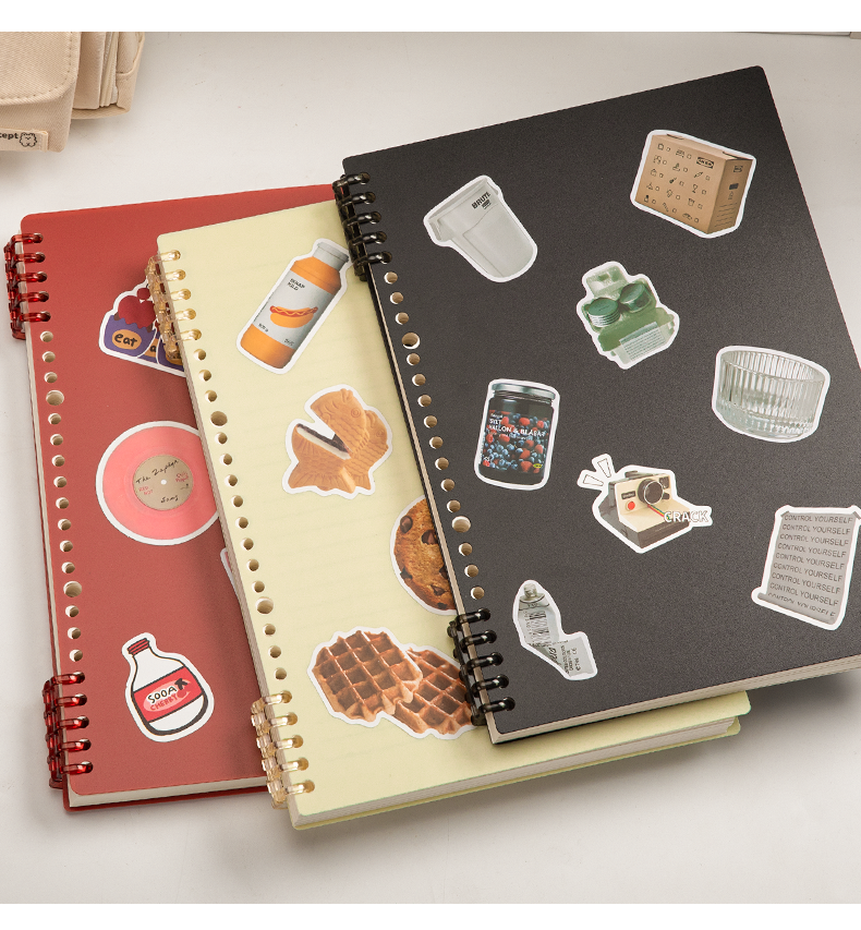 Loose Leaf Binder Cover + Ring A5 B5 A4 PP Waterproof Cover DIY Cover ...