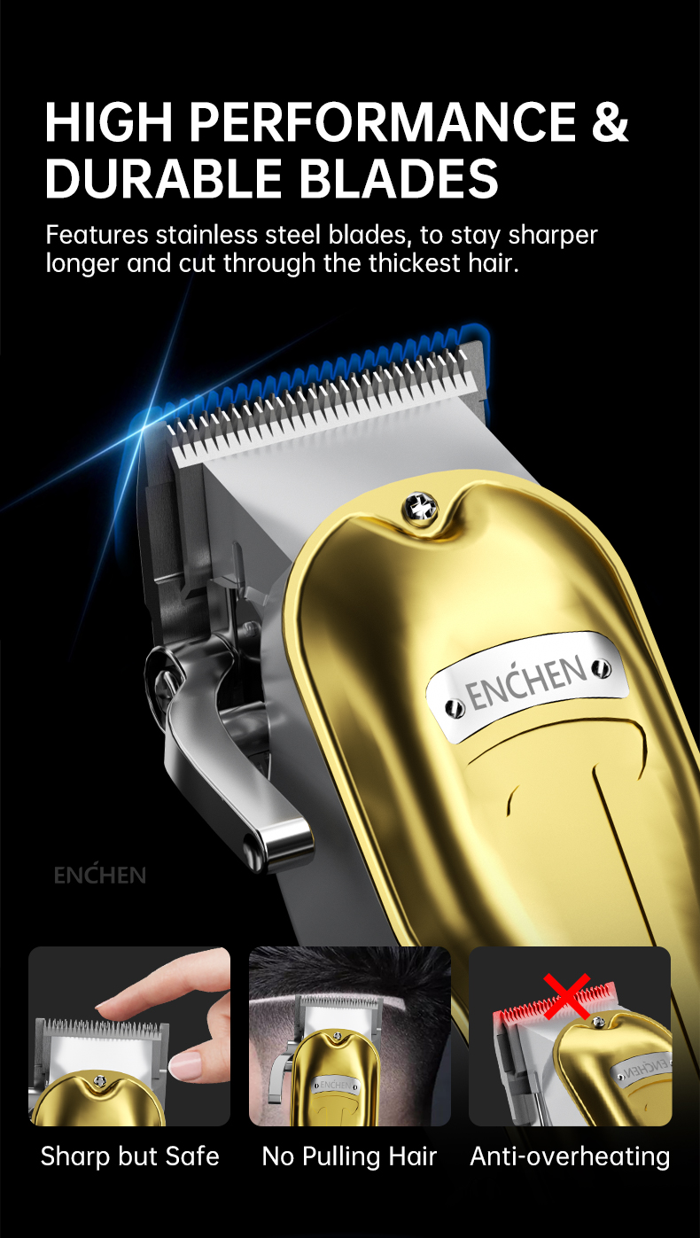 Enchen Boost 3 Mesin Rambut Hair Trimmer Professional Cordless Hair ...