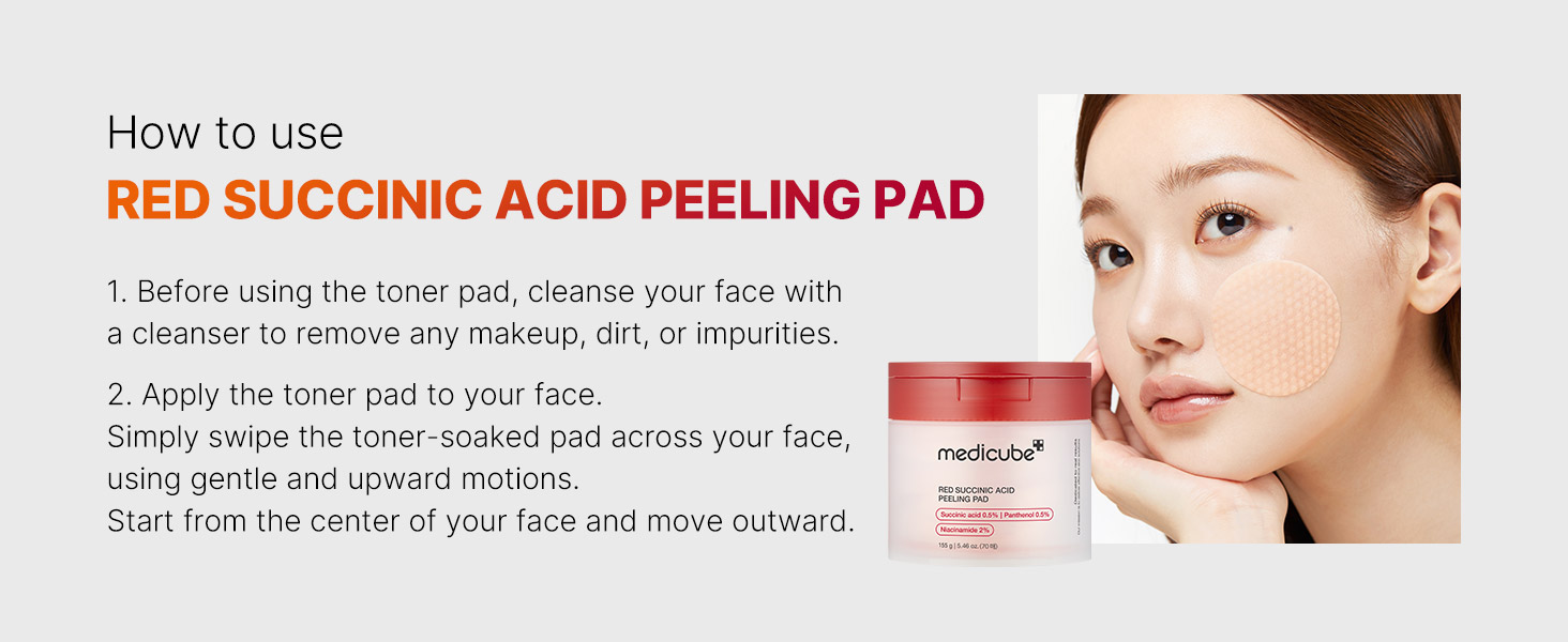 [medicube official] Red Succinic Acid Toner Pad 70ea (+hadiah) | Baru ...