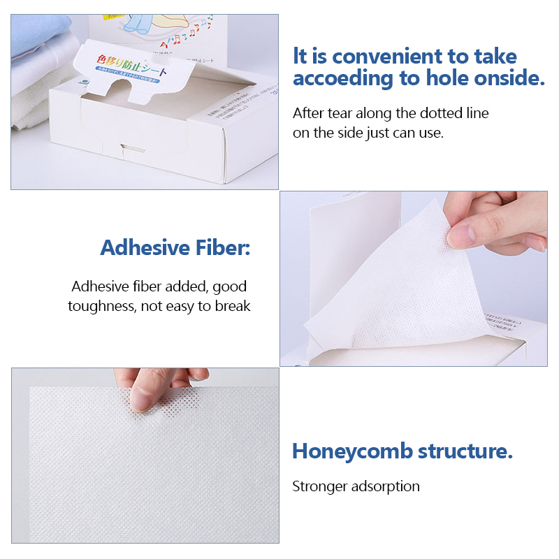 50𝗽𝗰𝘀 Anti Dye Paper Color Absorb Sheet Washing Machine Laundry Cloth ...