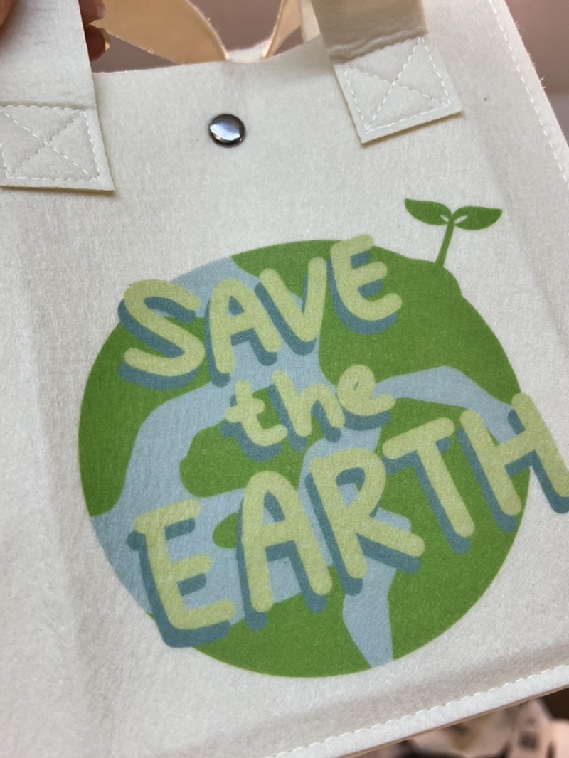 Tote Bag Go Green Love The Planet Save The Earth Canvas Bag Beg Murah ...