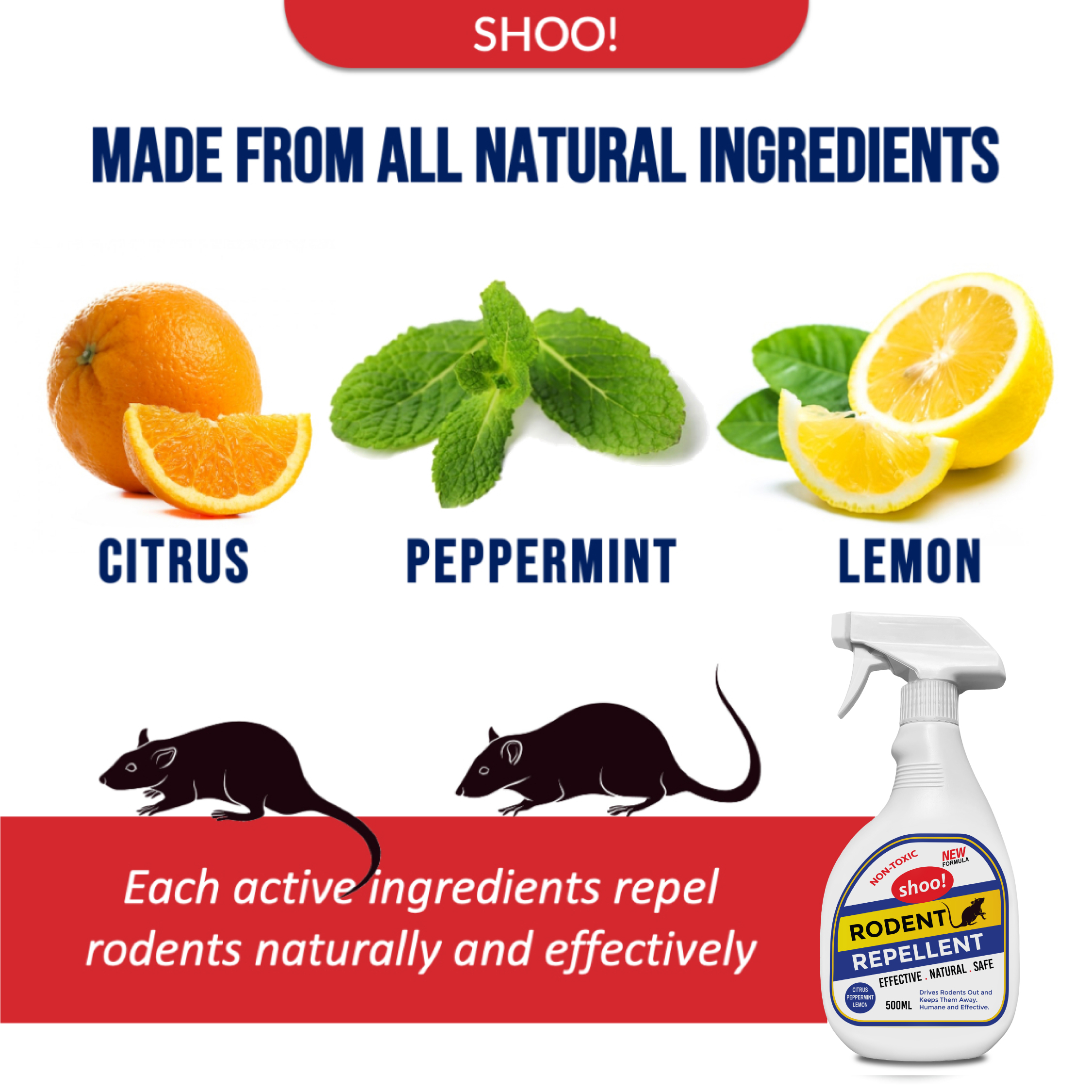 Shoo! Rat Repellent Spray (500ML) | Shopee Malaysia