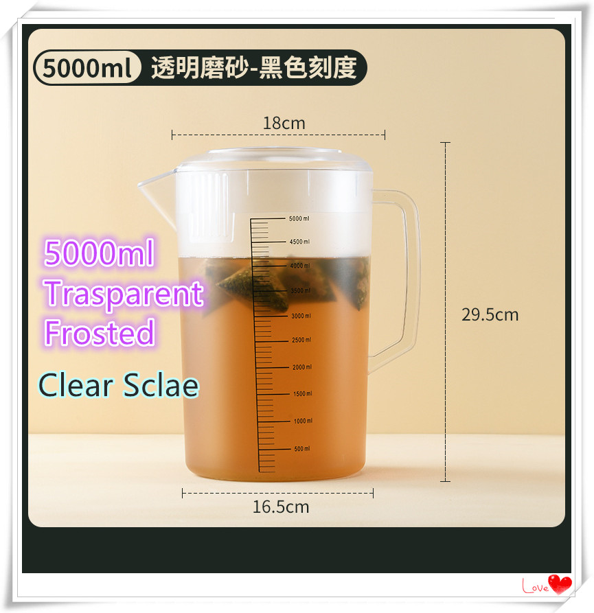 Water Jug With Scale PC Food Grade Material Thicken Cold Hot Jug Air ...
