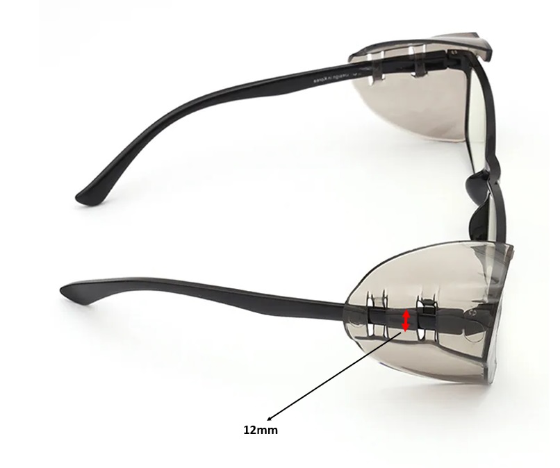Clear L/Brown Universal Flexible Side Shields Safety Glasses Goggles ...