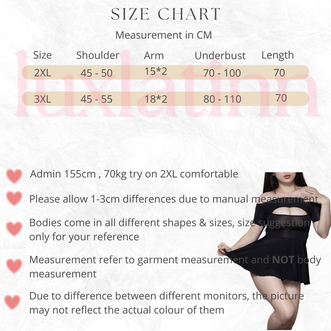 Women Sexy Nightwear Plus Size Lingerie Dress Sleepwear Baju Tidur Seksi Big Size 大码情趣睡衣 SL106 ...